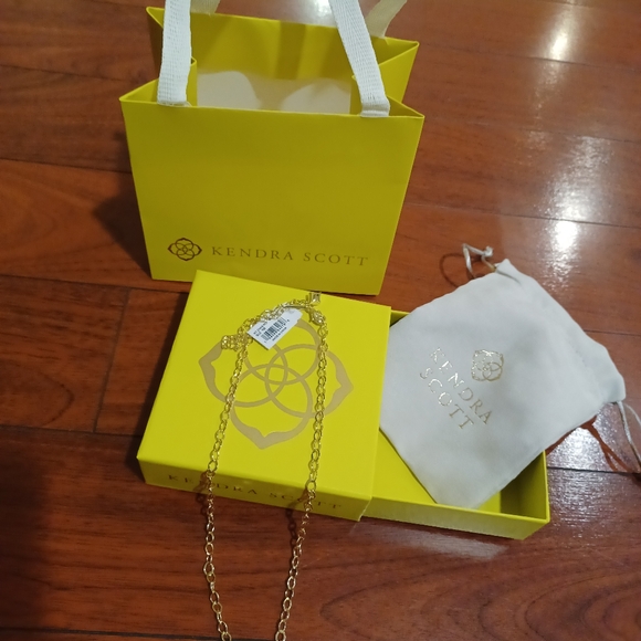 Kendra Scott | Jewelry | Nwt Kendra Scott Kit Chain Necklace Gold With Gift Box And Bag | Poshmark